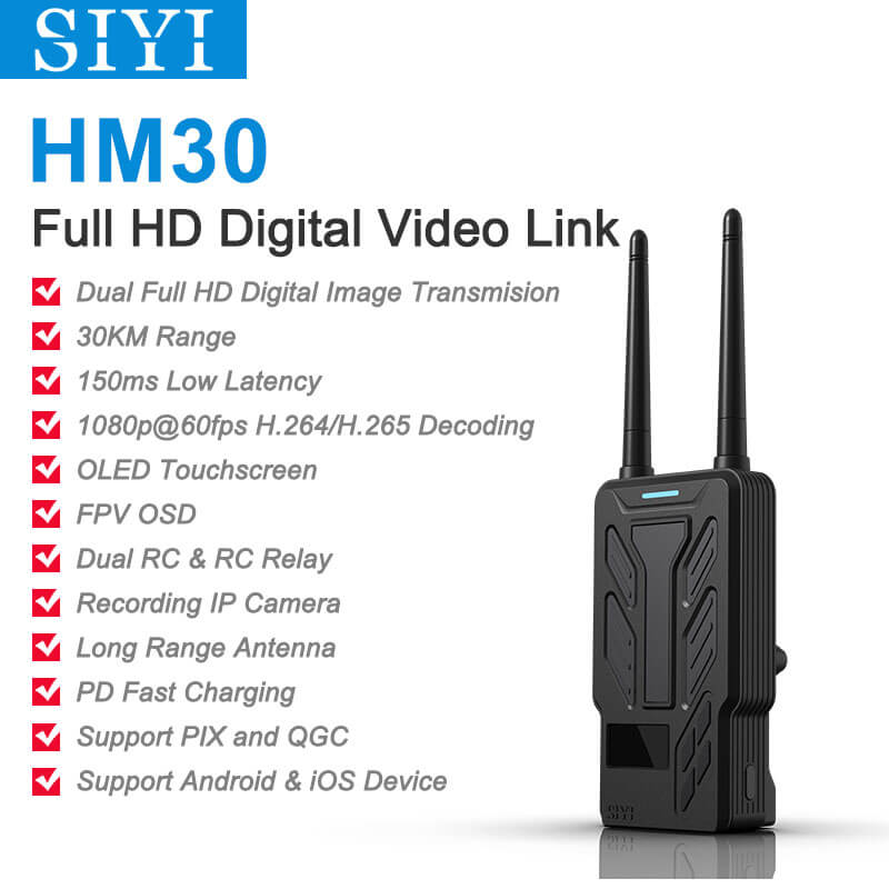 SIYI HM30 Full HD Digital Video Link Radio System Transmitter Remote C ...