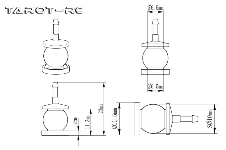 Tarot TL10A09 New Damping Ball/Gimbal Dampening Shock Ball/Small TL10A ...
