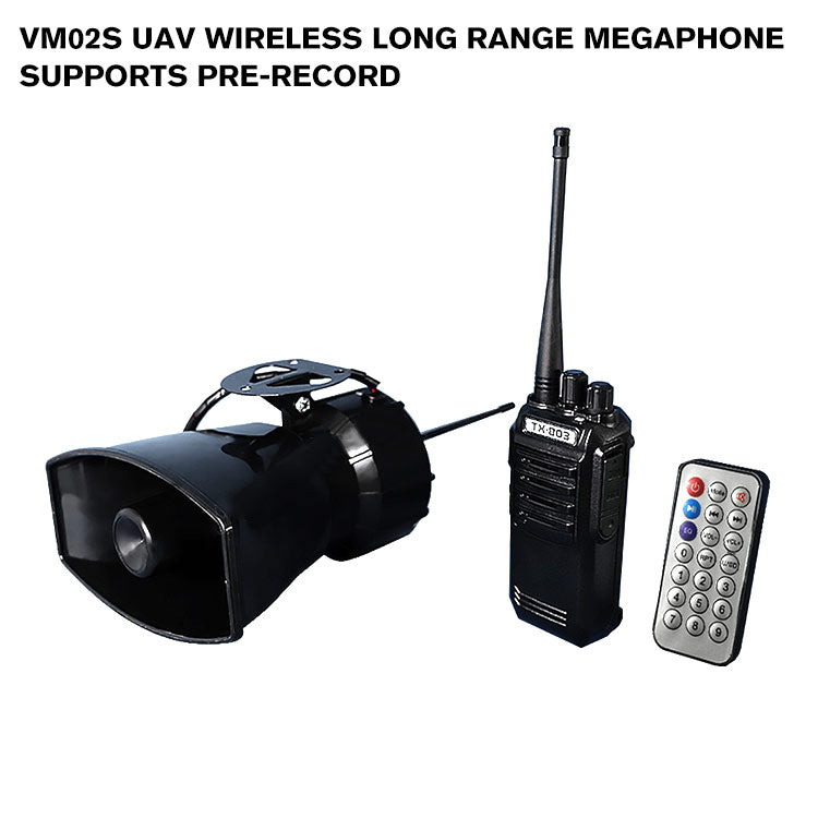 VM02S UAV Wireless Long Range Megaphone Supports Pre-record – iNsightFPV