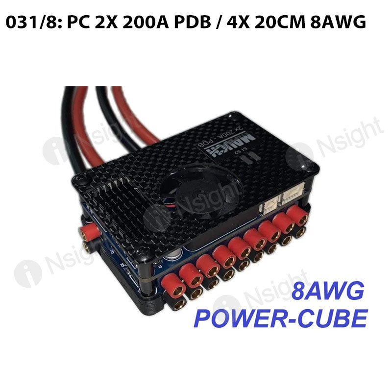 031/8: PC 2x 200A PDB / 4x 20cm 8AWG – iNsightFPV