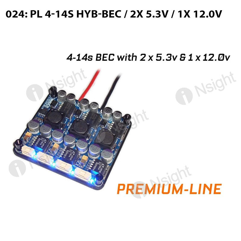 024: PL 4-14S HYB-BEC / 2x 5.3V / 1x 12.0V – iNsightFPV