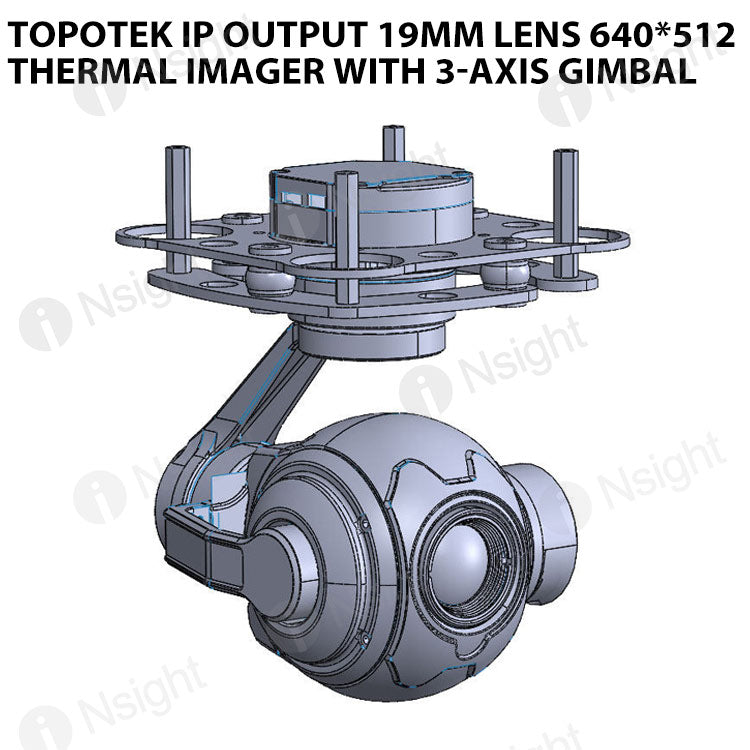 Topotek IP Output 19mm Lens 640*512 Thermal Imager with 3-Axis Gimbal ...