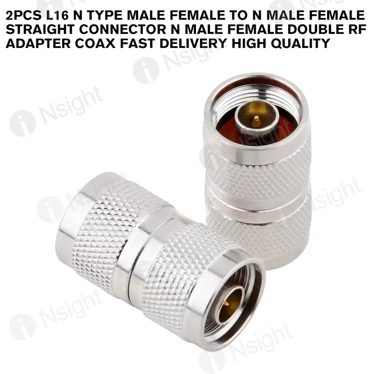 2Pcs L16 N Type Male Female To N Male Female Straight Connector N Male ...