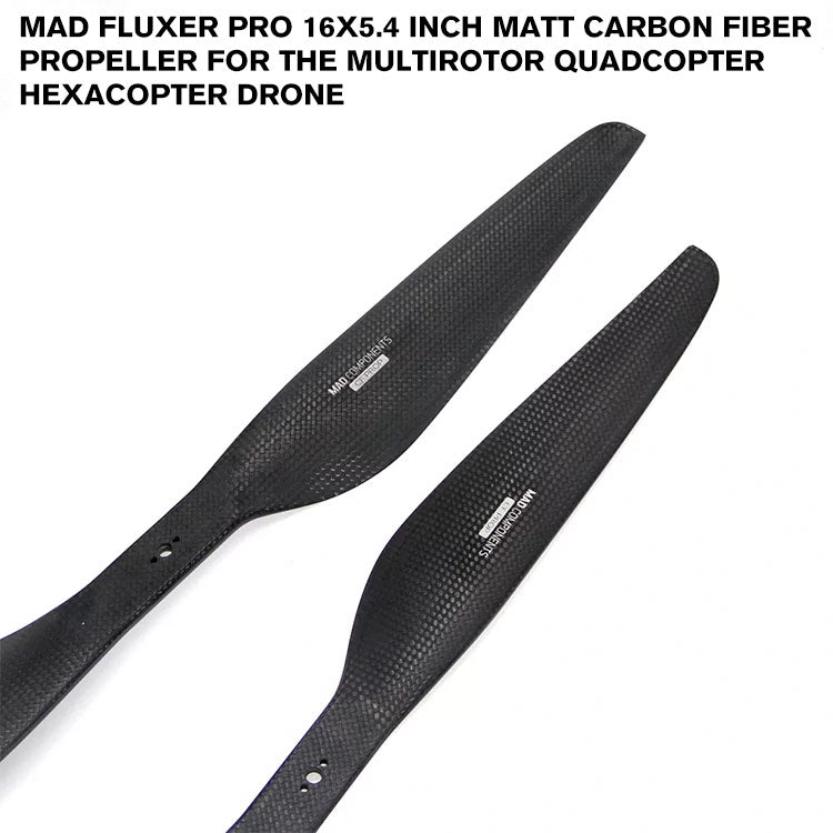 FLUXER Pro 16x5.4 Inch Matt Carbon Fiber Propeller For The Multirotor ...