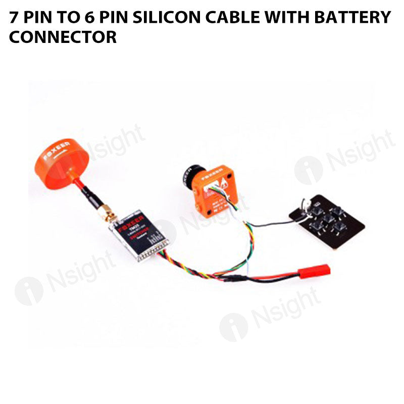 7 Pin to 6 Pin Silicon Cable with Battery Connector – iNsightFPV