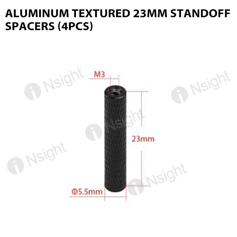 Aluminum Textured 23mm Standoff Spacers (4pcs) – iNsightFPV