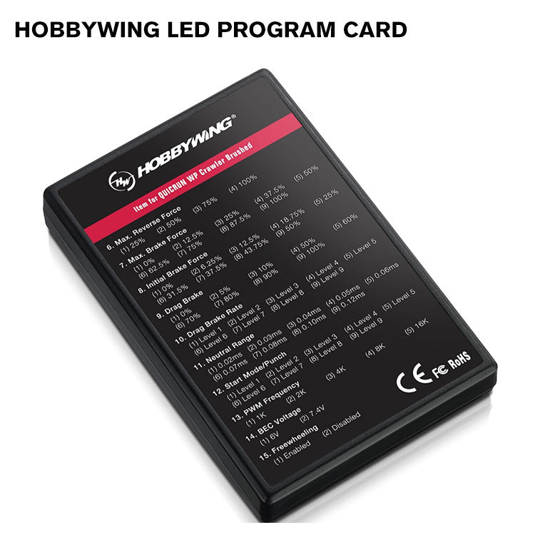 Hobbywing LED Program Card – iNsightFPV