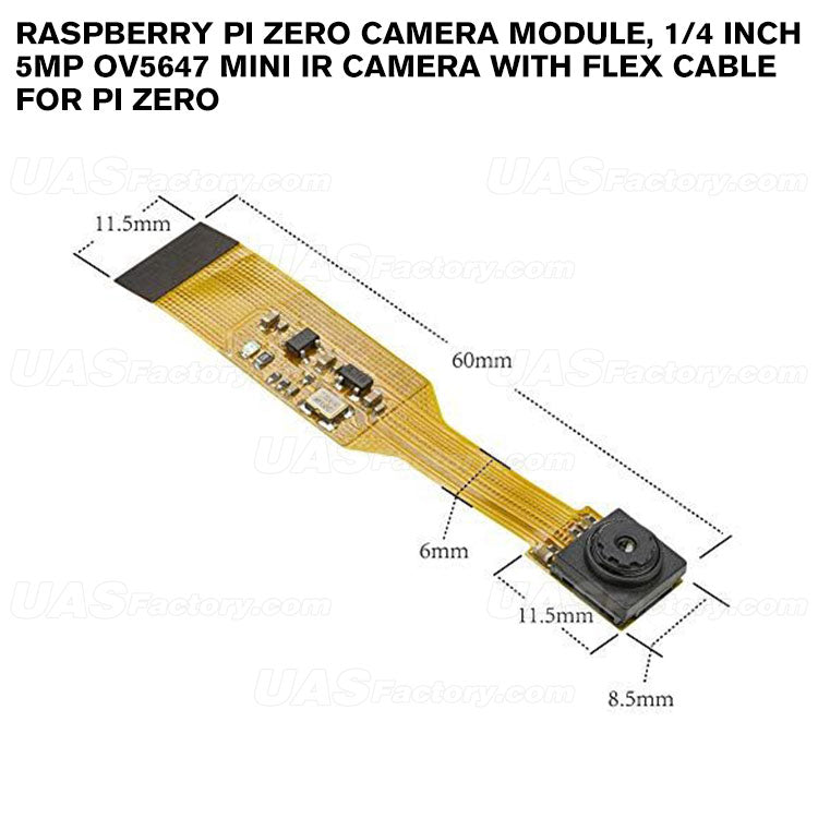 Arducam Spy Raspberry Pi Zero Camera Module, 1/4 Inch 5MP OV5647 Mini ...