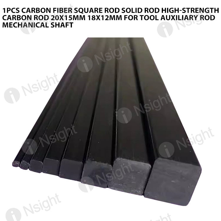 1pcs Carbon fiber Square Rod Solid Rod High-Strength Carbon Rod 20x15m ...
