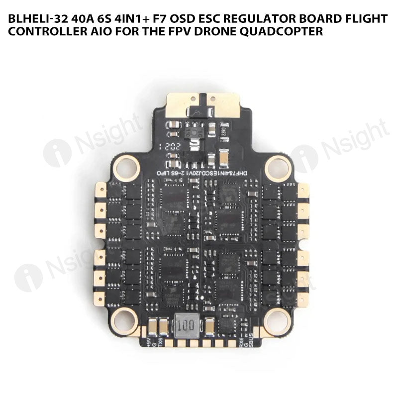 BLHeli-32 40A 6S 4in1+ F7 OSD ESC Regulator Board Flight Controller AI ...