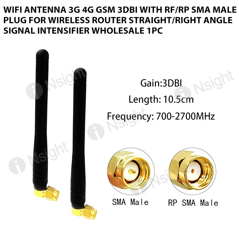 Wifi Antenna 3G 4G GSM 3dBi with RF/RP SMA Male Plug for Wireless Rout ...