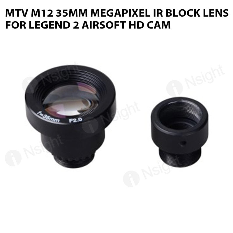 MTV M12 35mm Megapixel IR block Lens For Legend 2 Airsoft HD Cam ...