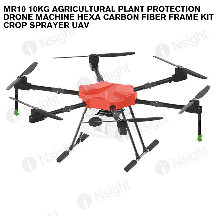 MR10 10KG Agricultural plant protection drone machine Hexa carbon fibe ...