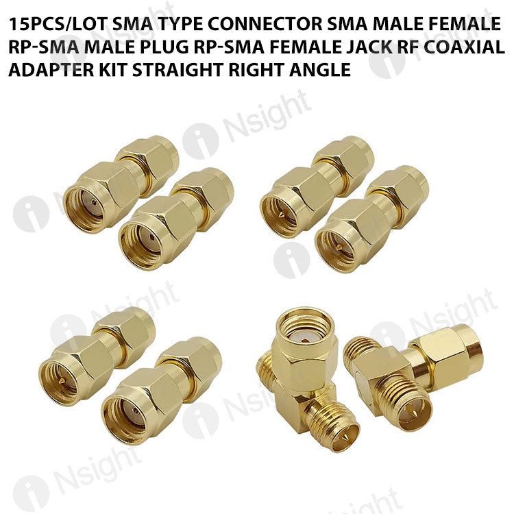 15Pcs/lot SMA Type Connector SMA Male Female RP-SMA Male Plug RP-SMA F ...