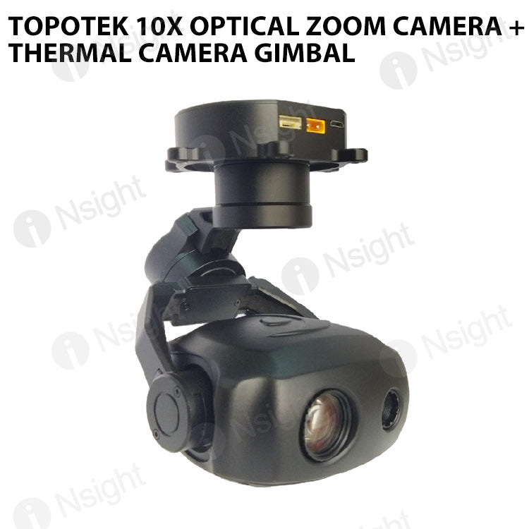 Topotek 10x Optical Zoom Camera +Thermal camera Gimbal – iNsightFPV