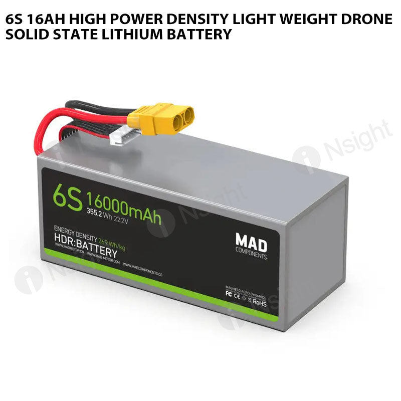 6S 16Ah High Power Density Light Weight Drone Solid State Lithium Batt ...