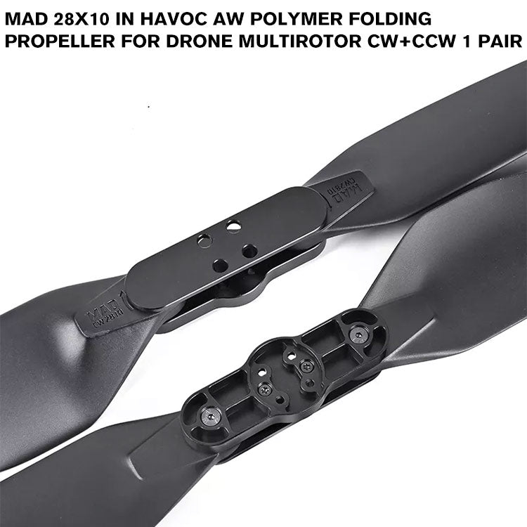28x10 In HAVOC AW Polymer Folding Propeller For Drone Multirotor CW+CC ...
