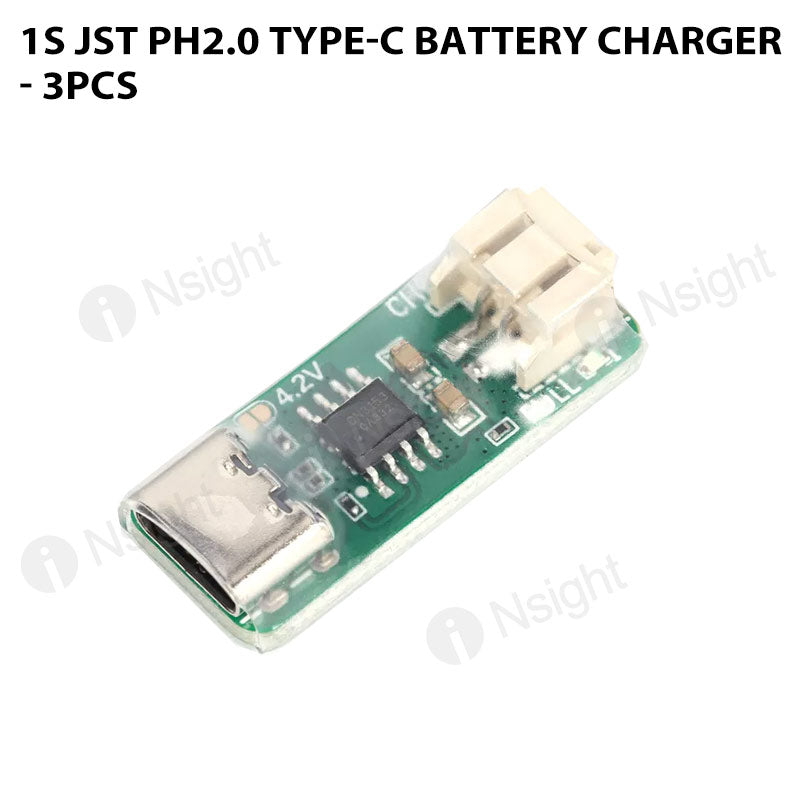 1S JST PH2.0 Type-C Battery Charger - 3pcs – iNsightFPV