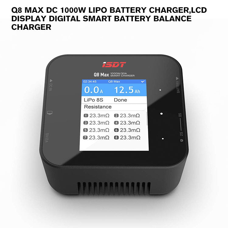 Q8 MAX DC 1000W Lipo Battery Charger,LCD Display Digital Smart Battery ...