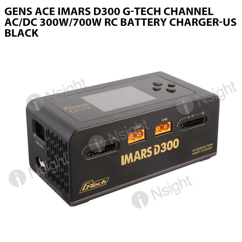 Gens Ace IMARS D300 G-Tech Channel AC/DC 300W/700W RC Battery Charger ...