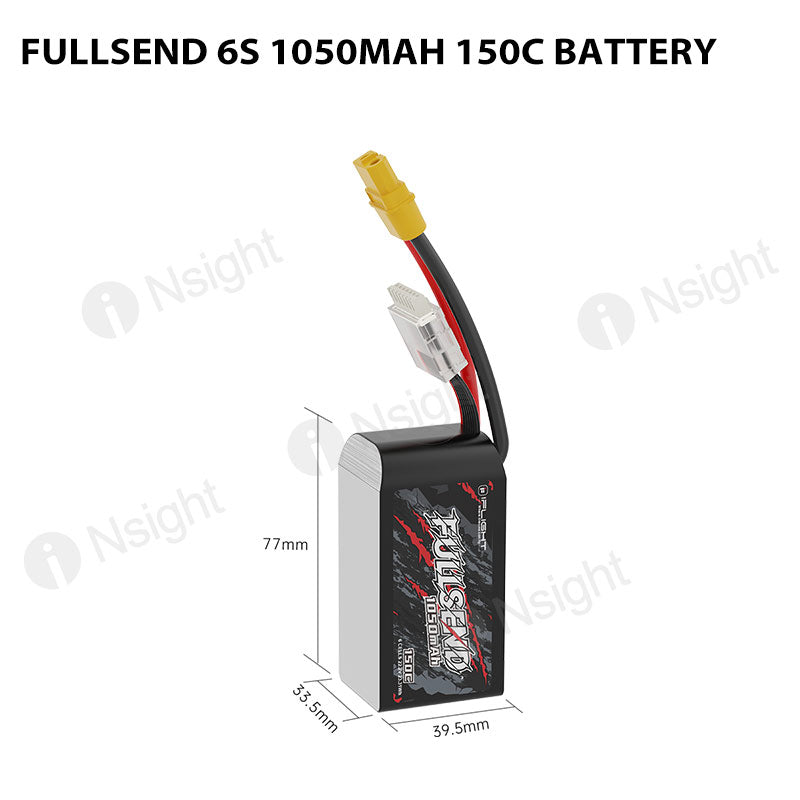 Fullsend 6S 1050mAh 150C Battery – iNsightFPV