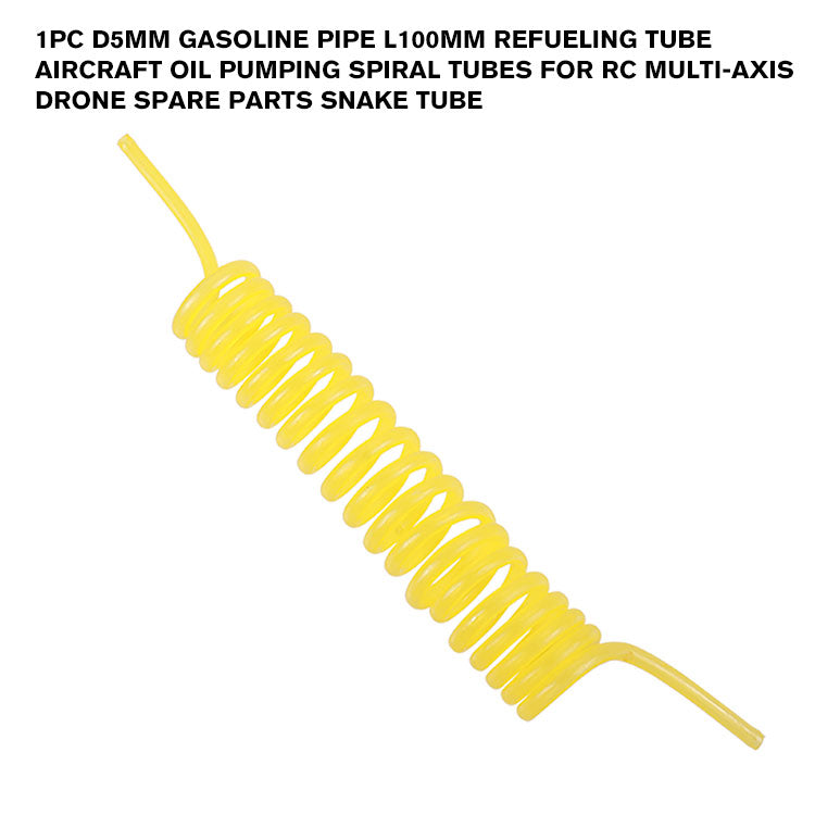 1PC D5mm Gasoline Pipe L100mm Refueling Tube Aircraft Oil Pumping Spir ...