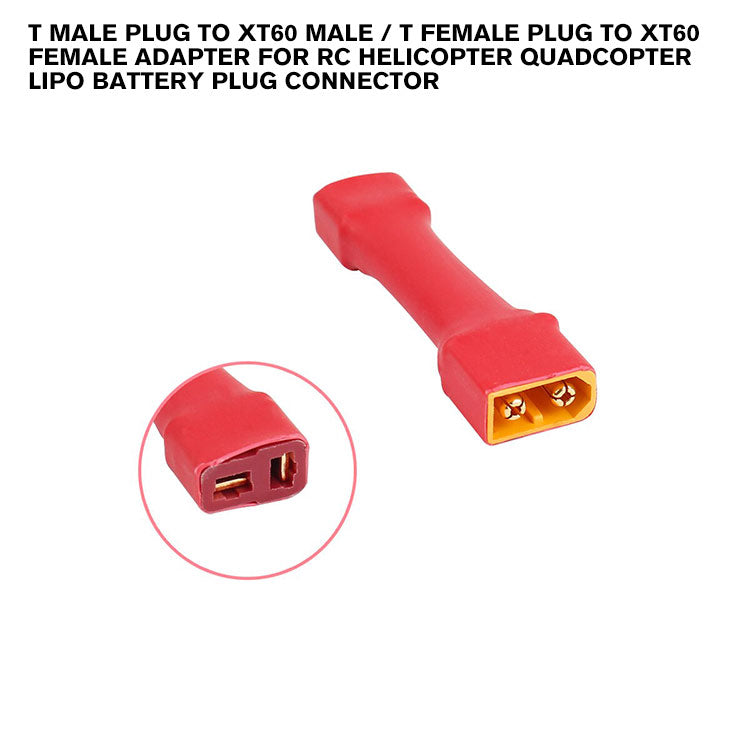 T Male Plug to XT60 Male / T Female Plug to XT60 Female Adapter For RC ...