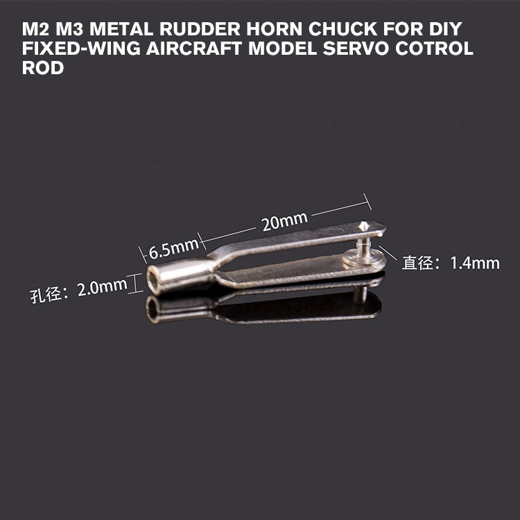 M2 M3 Metal Rudder Horn Chuck for DIY Fixed-wing Aircraft Model Servo ...