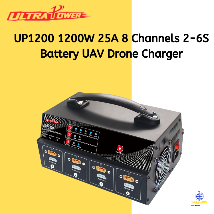 Ultra Power UP1200 1200W 25A 8 Channels 2-6S Battery UAV Drone Charger ...