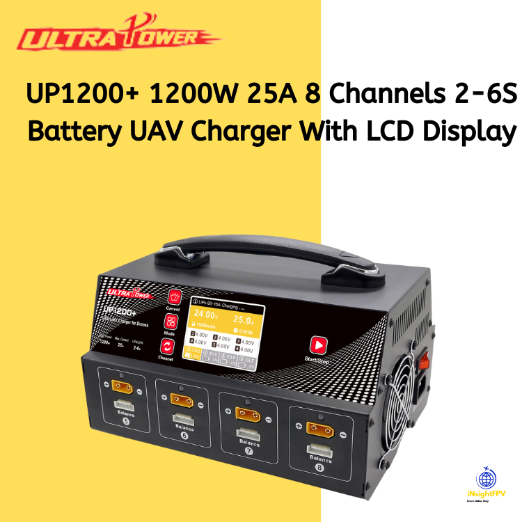 Ultra Power UP1200+ 1200W 25A 8 Channels 2-6S Battery UAV Charger With ...